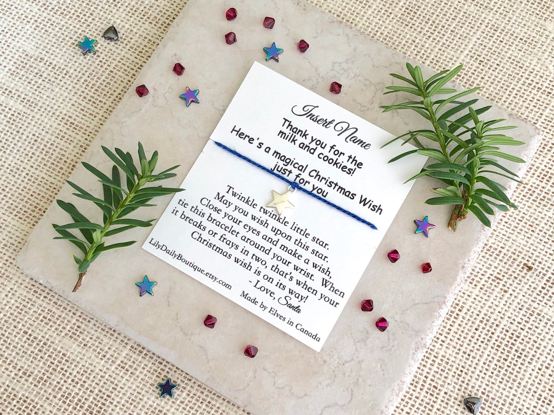 Christmas Wish Bracelet From Santa Gift Tag, Star Bracelet, Christmas ...