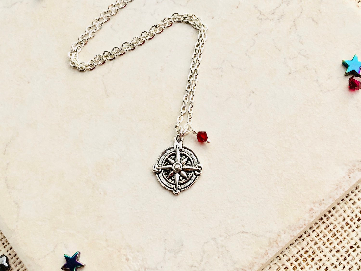 Adventure awaits sterling silver compass necklace for sister | Etsy