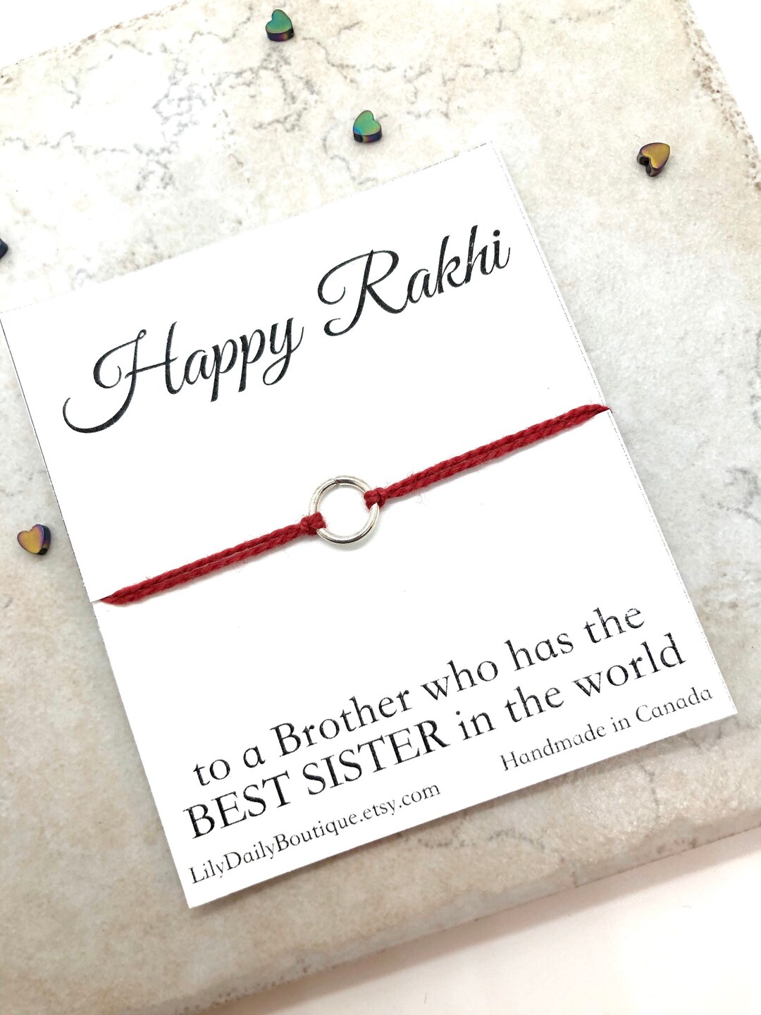 Silver Eternity Ring Rakhi, Raksha Bandhan Cards With Rakhi ...