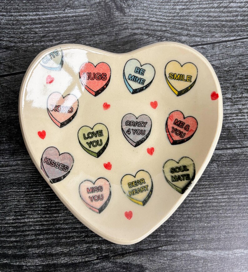 Conversation Heart Dish, Valentine's Day Dish - Etsy