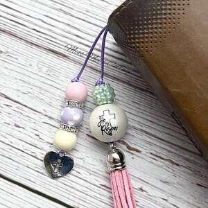 Easter Bookmark, He is Risen, Cross, Book Charm, Beaded, Bookmark ...