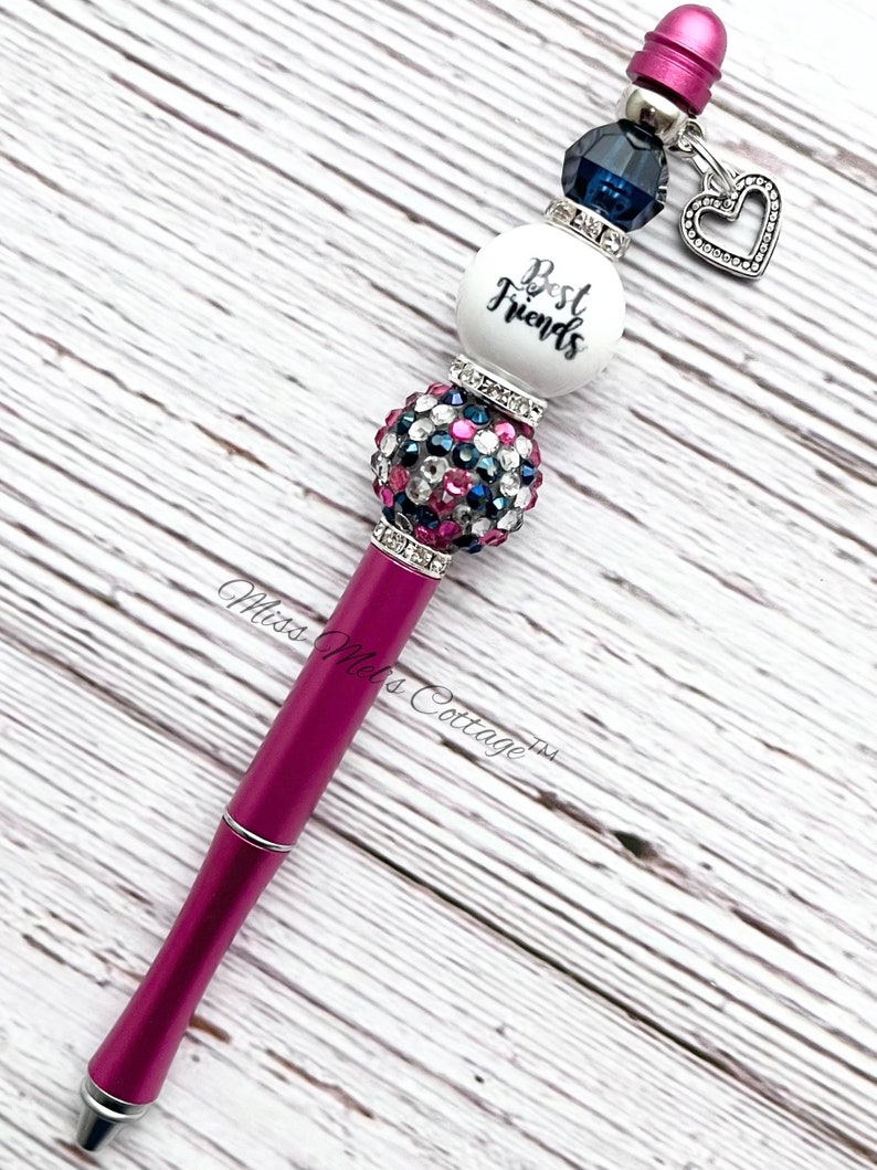 Best Friends/beaded/pen/bead/pen/chunky Beads/bling - Etsy