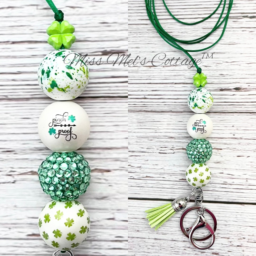 St Patrick Lanyard/shades of Green/pinch - Etsy