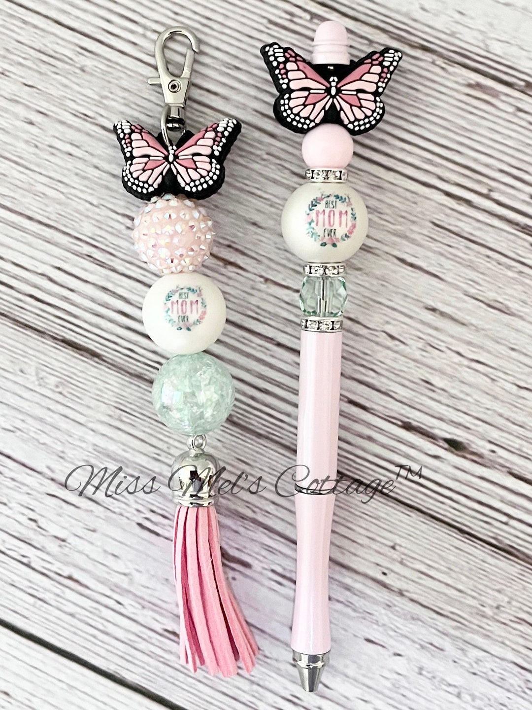 Mom Pen/gift Set/keychain/purse/zipper/bag/charm/beaded - Etsy