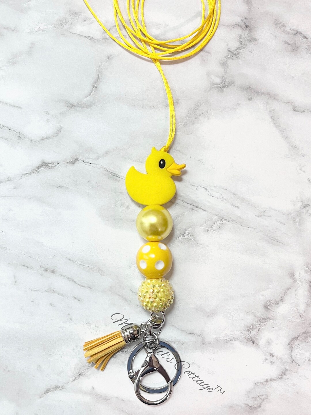 Duck Beaded Lanyard With Tassel, Breakaway Badge Holder, Read ...