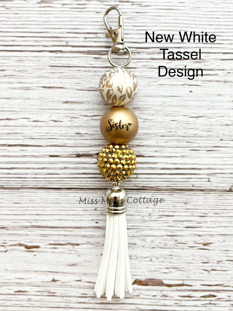 Sister Keychain/charm/beaded/purse/bag/zipper/charm/chunky - Etsy