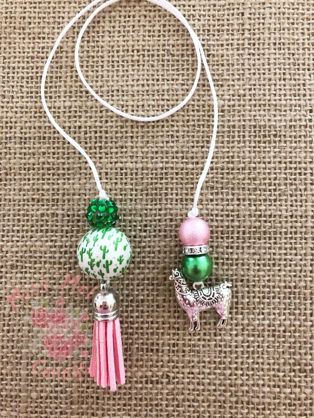 Cactus and Llama Beaded Bookmark, Book Charm - Etsy