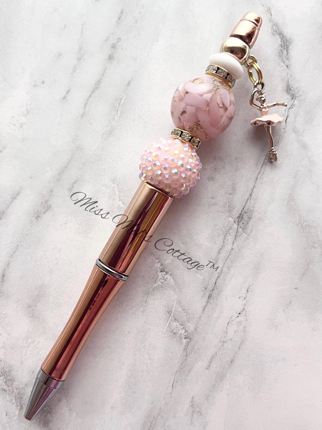 Ballerina Pen/ballet/beaded/pen/coach/chunky Beads/journal/planner ...