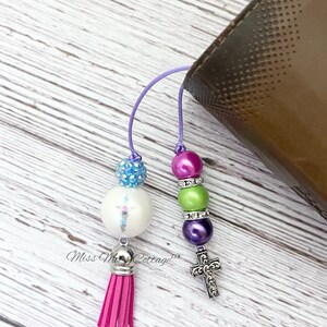 Floral Cross Bookmark, He is Risen, Cross, Book Charm, Beaded, Bookmark ...