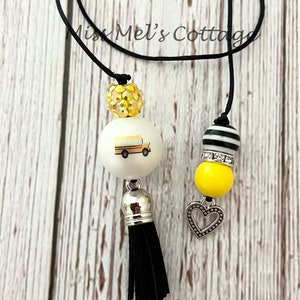 Bus Driver Bookmark, Charm, Book, Beaded, Book Bling, Chunky Beads ...