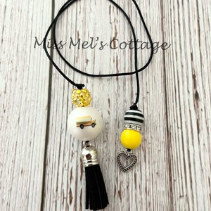 Bus Driver Bookmark, Charm, Book, Beaded, Book Bling, Chunky Beads ...