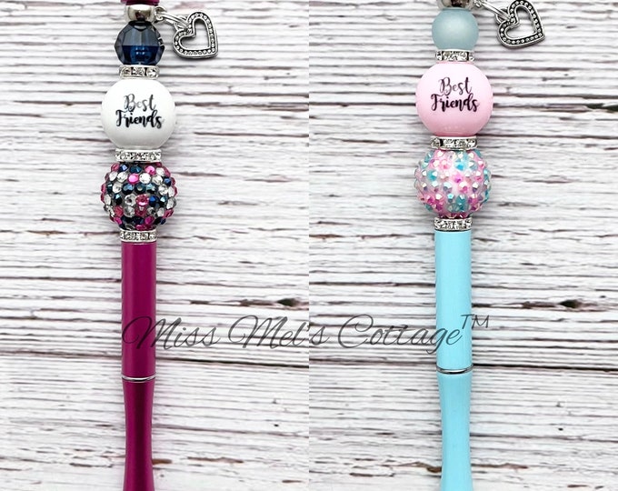 Best Friends/beaded/pen/bead/metal/pen/chunky Beads/bling Pen/journal ...