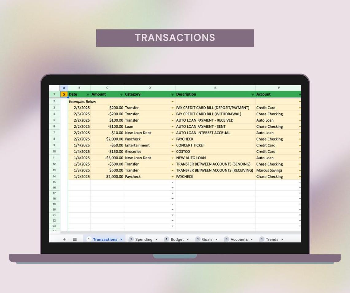 The Ultimate Budget Spreadsheet and Financial Planner - Etsy