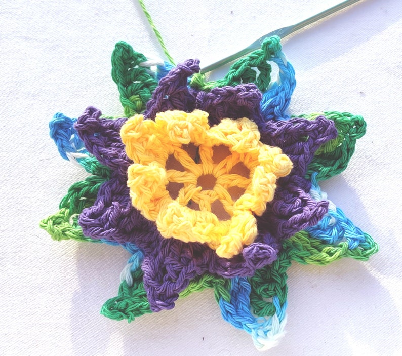 CROCHET PATTERN | Blooming Yoga Mat Bag | Water Lily Bag | July Birthday | Yoga Mat Carrier ...