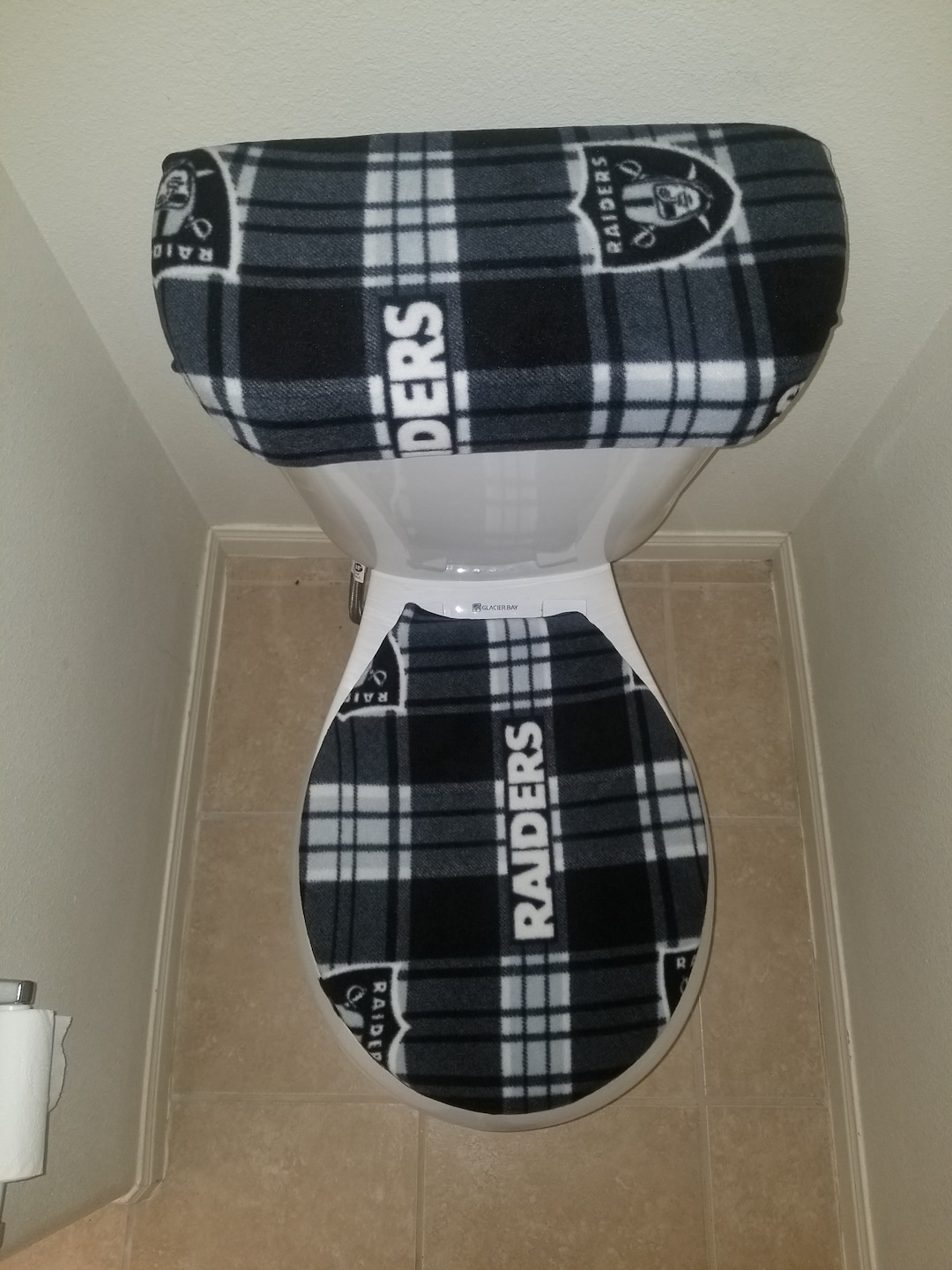 Las Vegas Raiders Plaid Fleece Toilet Lid & Tank Top Cover Set - Etsy