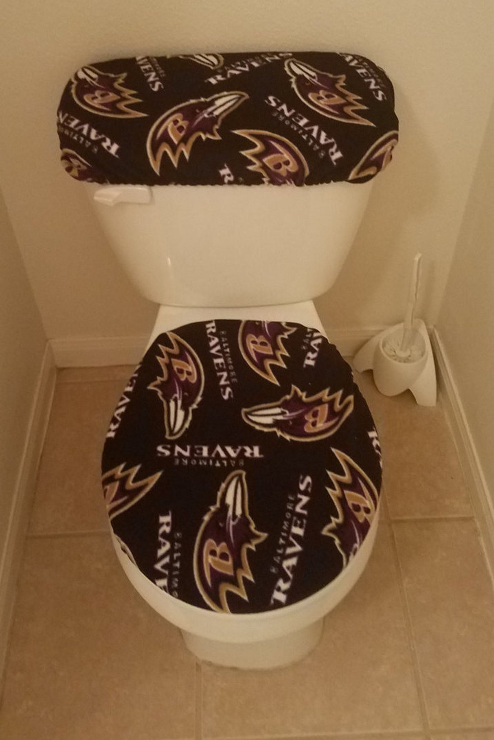 Baltimore Ravens Fleece Toilet Tank and Seat Cover Set 2PC | Etsy