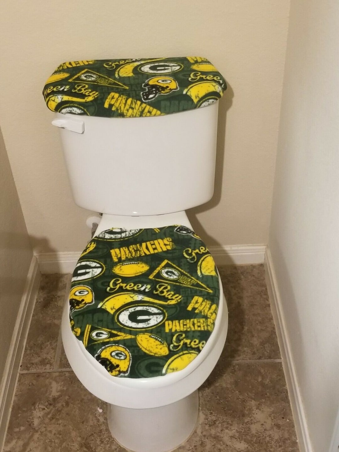 Greenbay Packers Retro Fleece Fabric Toilet Seat Cover Set - Etsy
