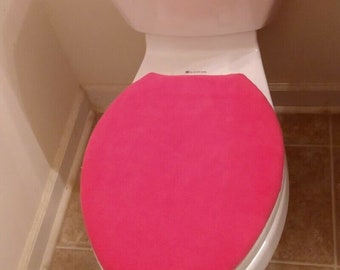 Pink toilet lid cover store
