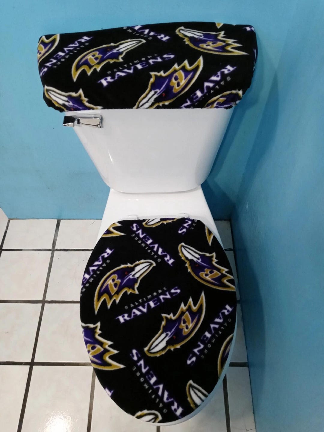 Baltimore Ravens Fleece Toilet Tank and Seat Cover Set (2PC) - Etsy