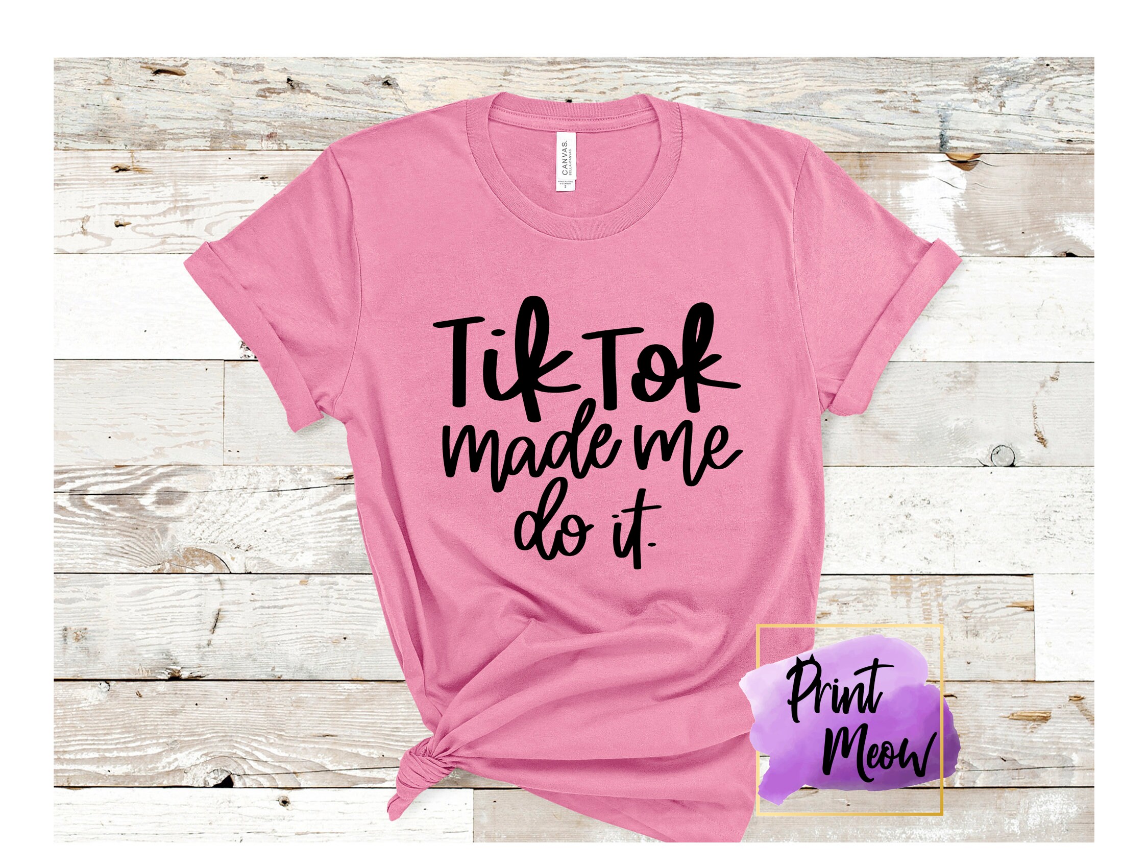Tik Tok Made Me Do It Shirt Tik Tok Tik Tok Geschenke | Etsy