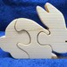 Wooden Bunny Puzzle Toy for Children. Wooden Handmade Animals. | Etsy