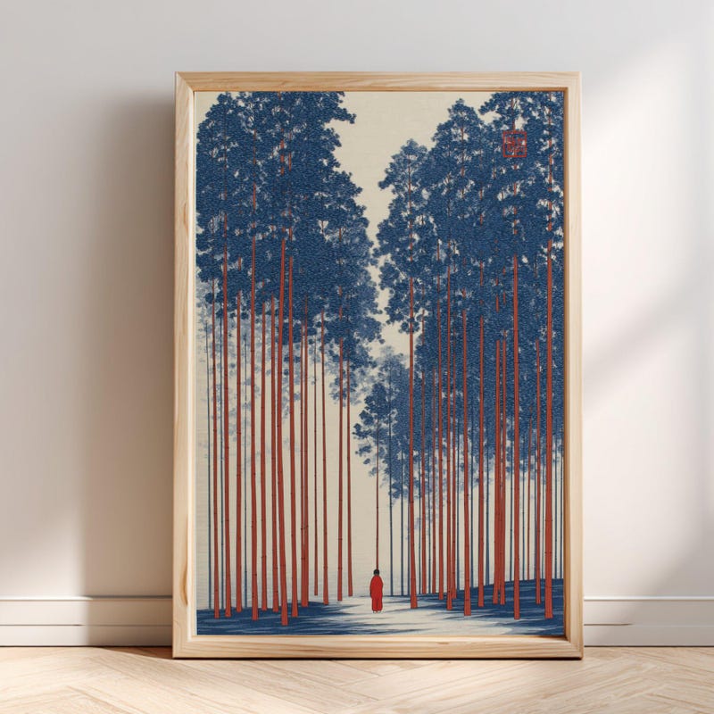 Japanese Monk Art Wall - Etsy