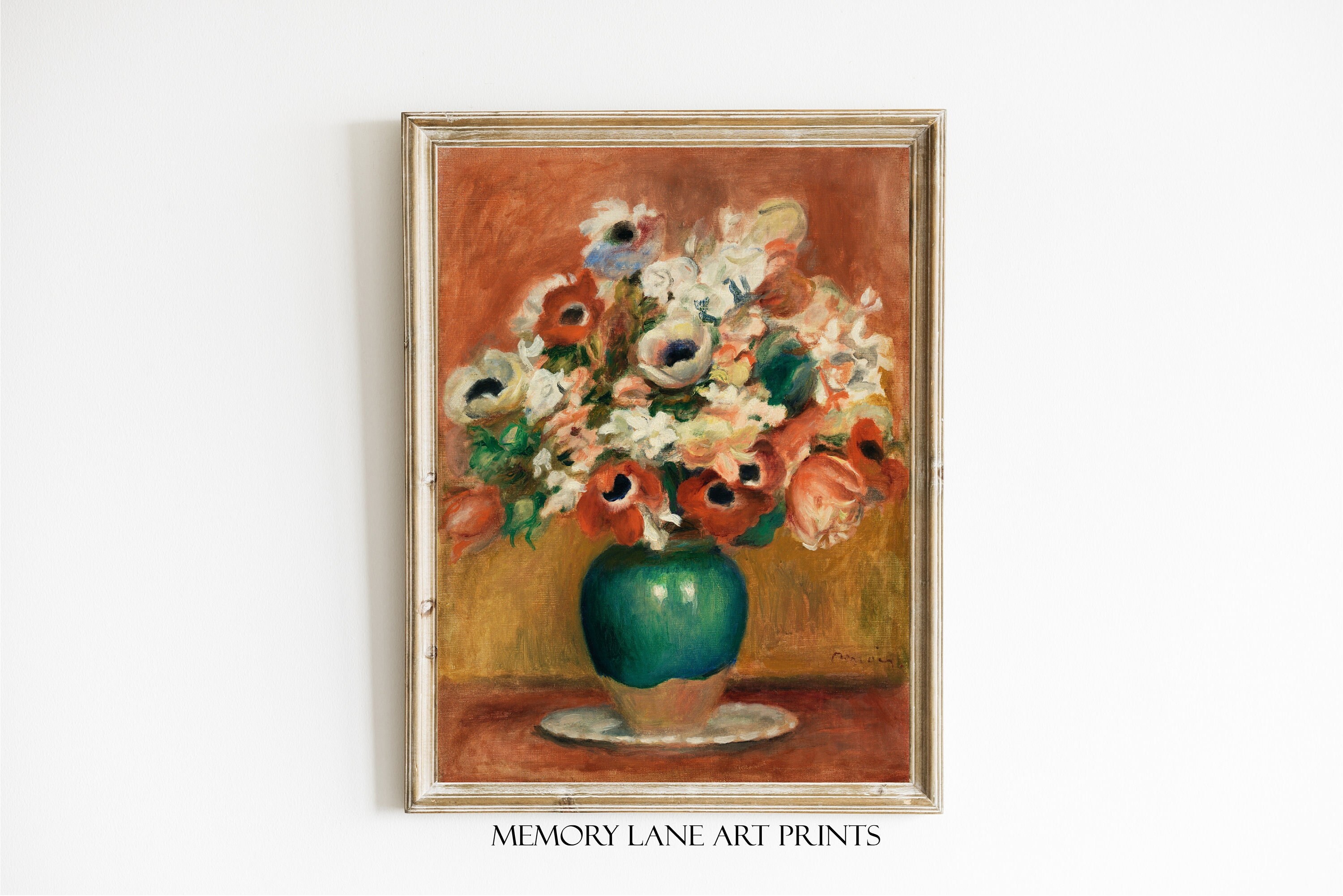 Dark Color Flower Print Vintage Art Printable, Art Print - Etsy