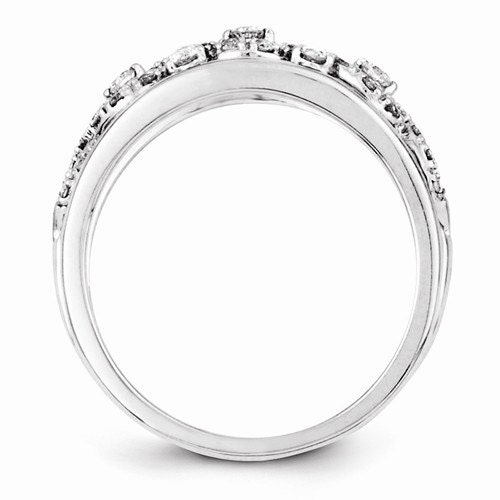 Beautiful 14k White Gold Diamond Wedding Ring - Etsy