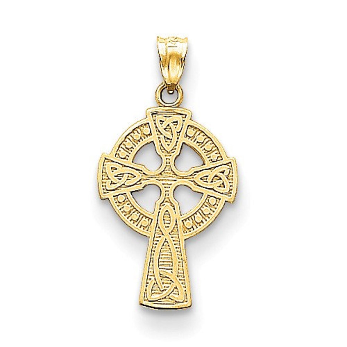 14 Karat Yellow Gold Celtic Cross Pendant - Etsy