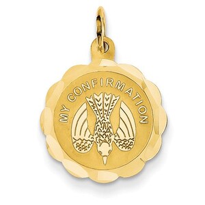 14 Karat Yellow Gold My Confirmation Charm. - Etsy
