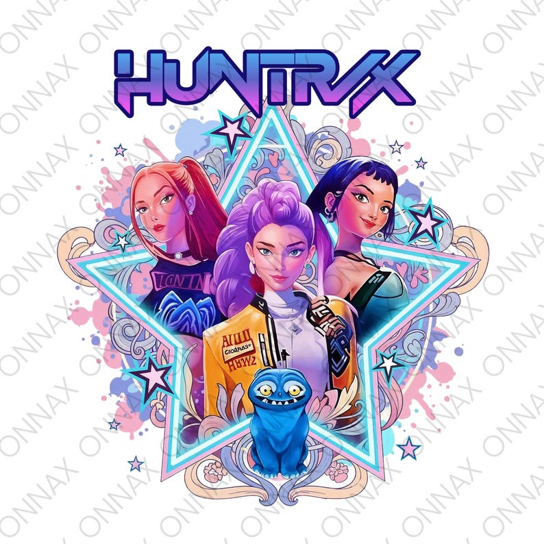 Huntrix Shirt Design Png | Kpop Blanket | Huntrix Shirt Digital ...