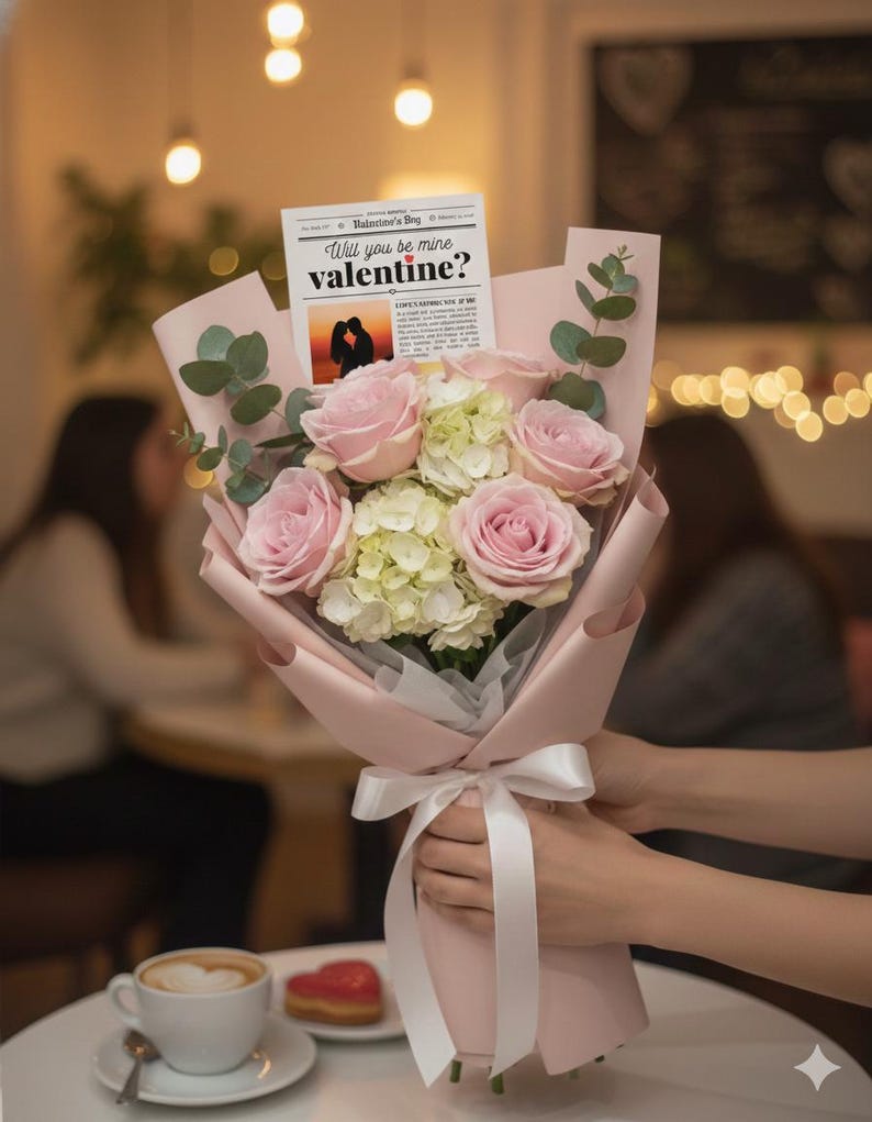 Valentine’s Cupid Post Newspaper Template Bundle | Editable Canva ...