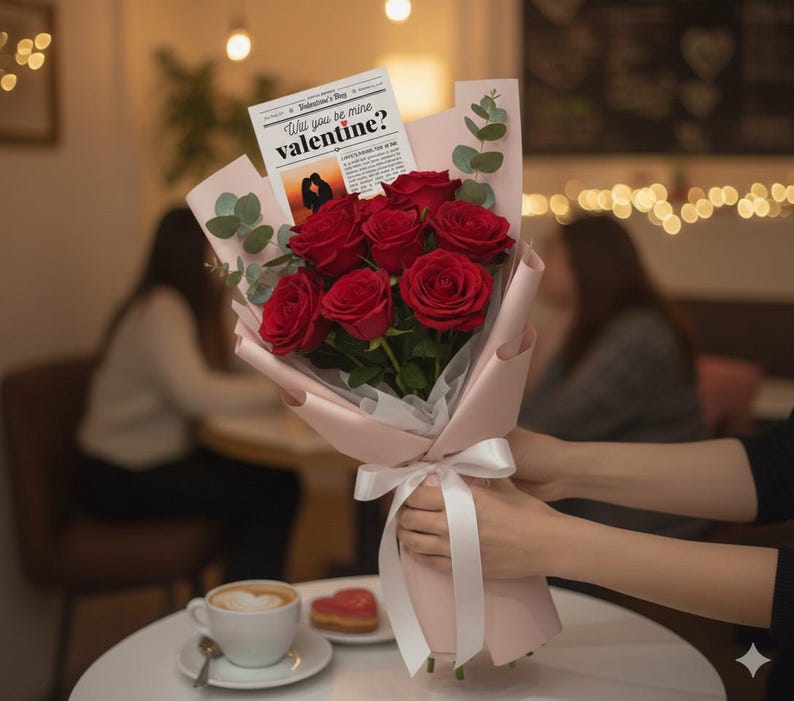 Valentine’s Cupid Post Newspaper Template Bundle | Editable Canva ...