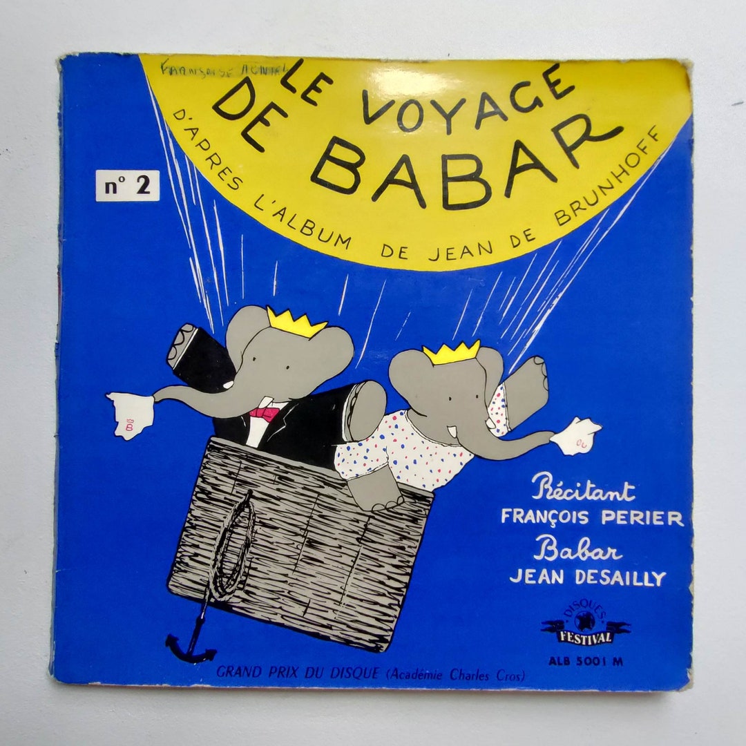 Disc and Illustrated Booklet BABAR 2 Le Voyage De Babar 1957 French ...