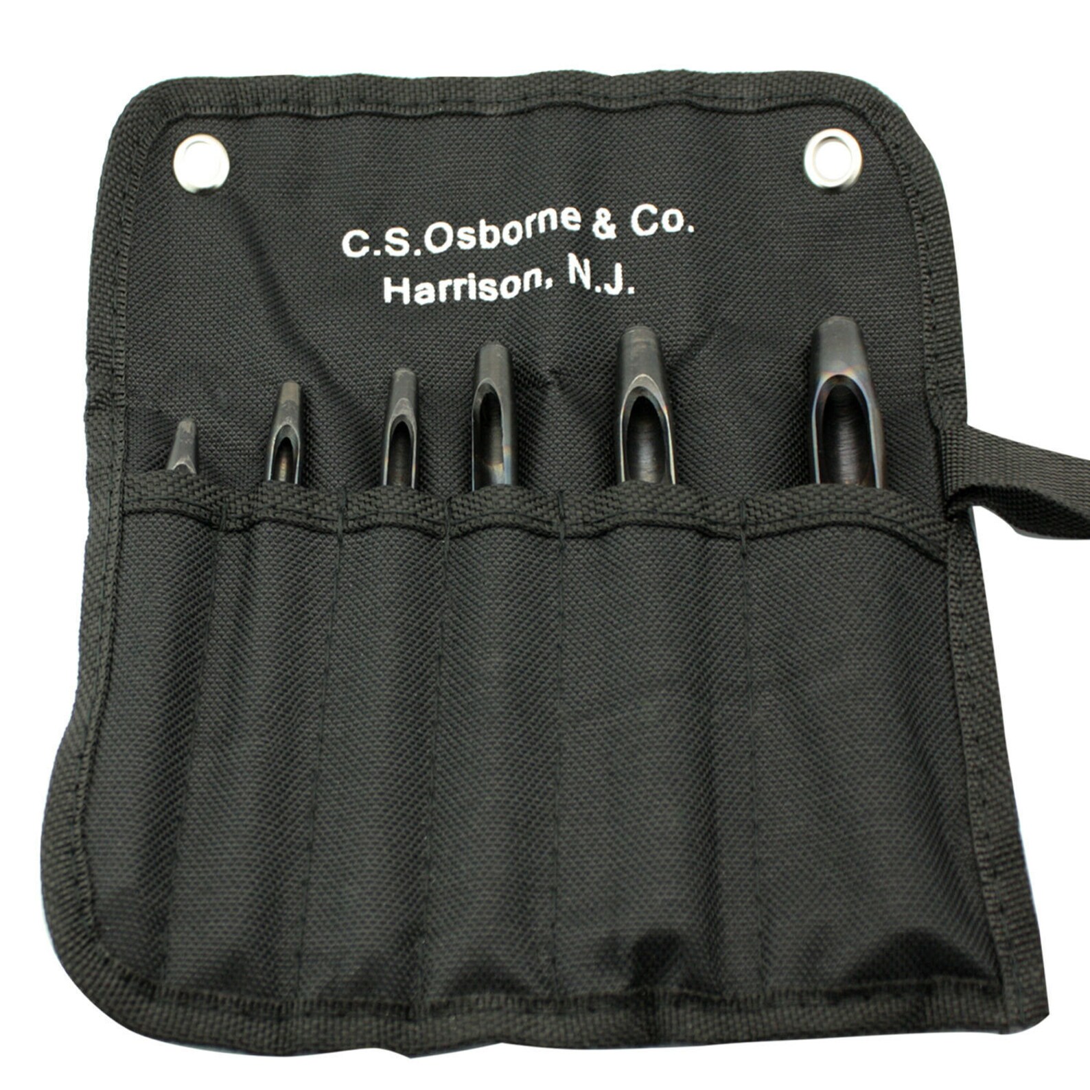 C.S. Osborne 6 Size Belt Punch Set K-245 Round Hole Punch Made in USA ...