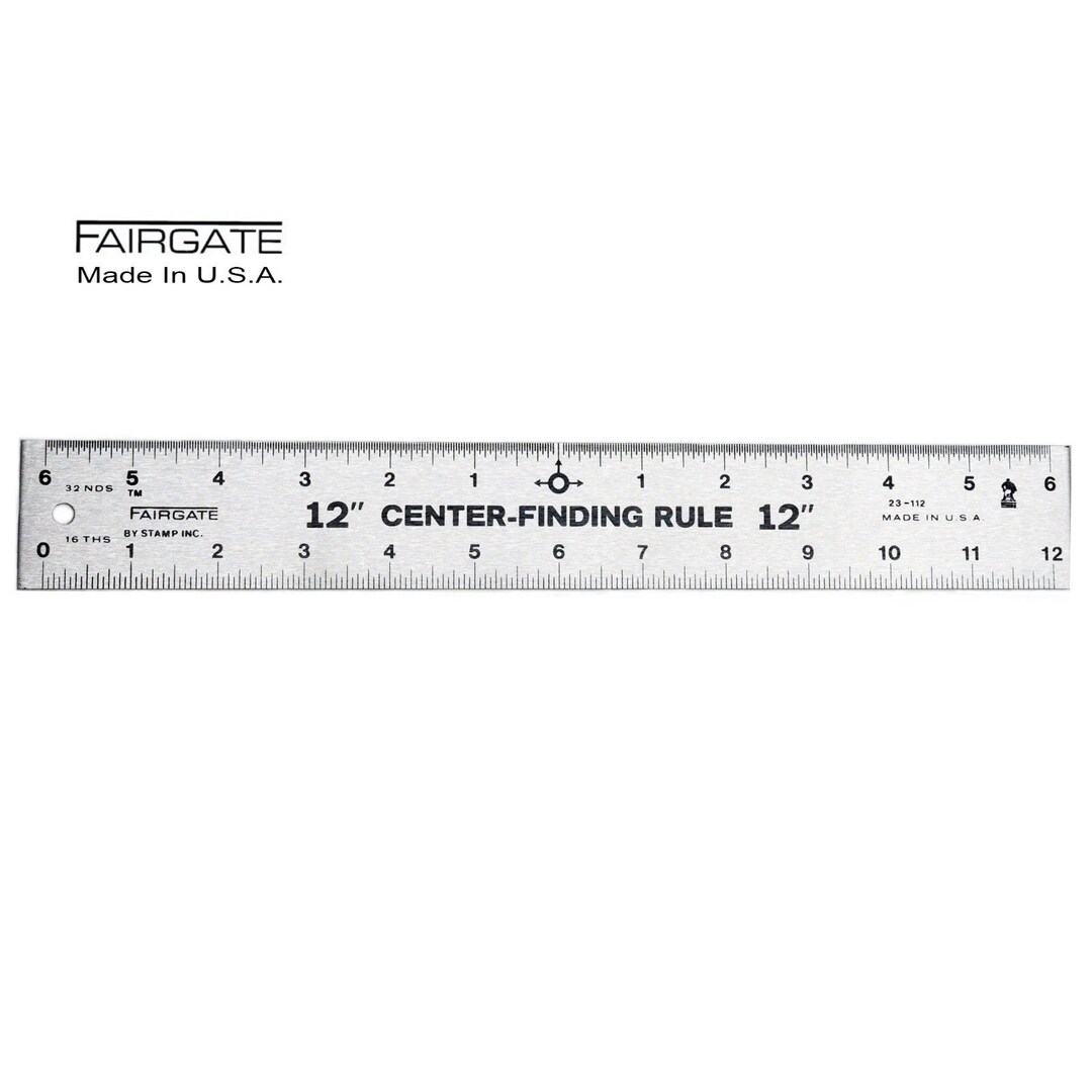 Fairgate 12" Center Finding Ruler, 1-3/4" Wide, 23-112 Made in USA - Etsy