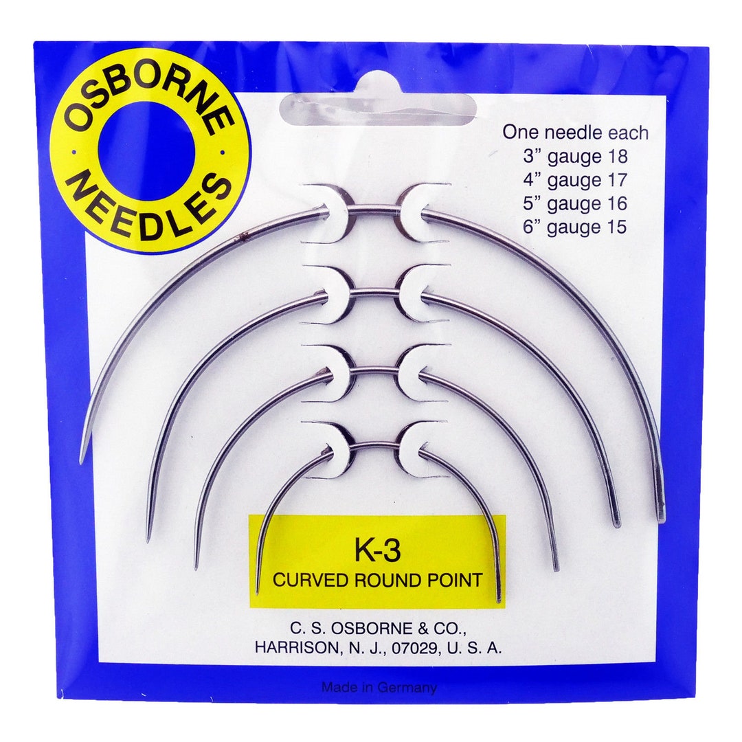 C.S. Osborne Curved Round Point Needle Pack #K-3 Made in Germany - Etsy