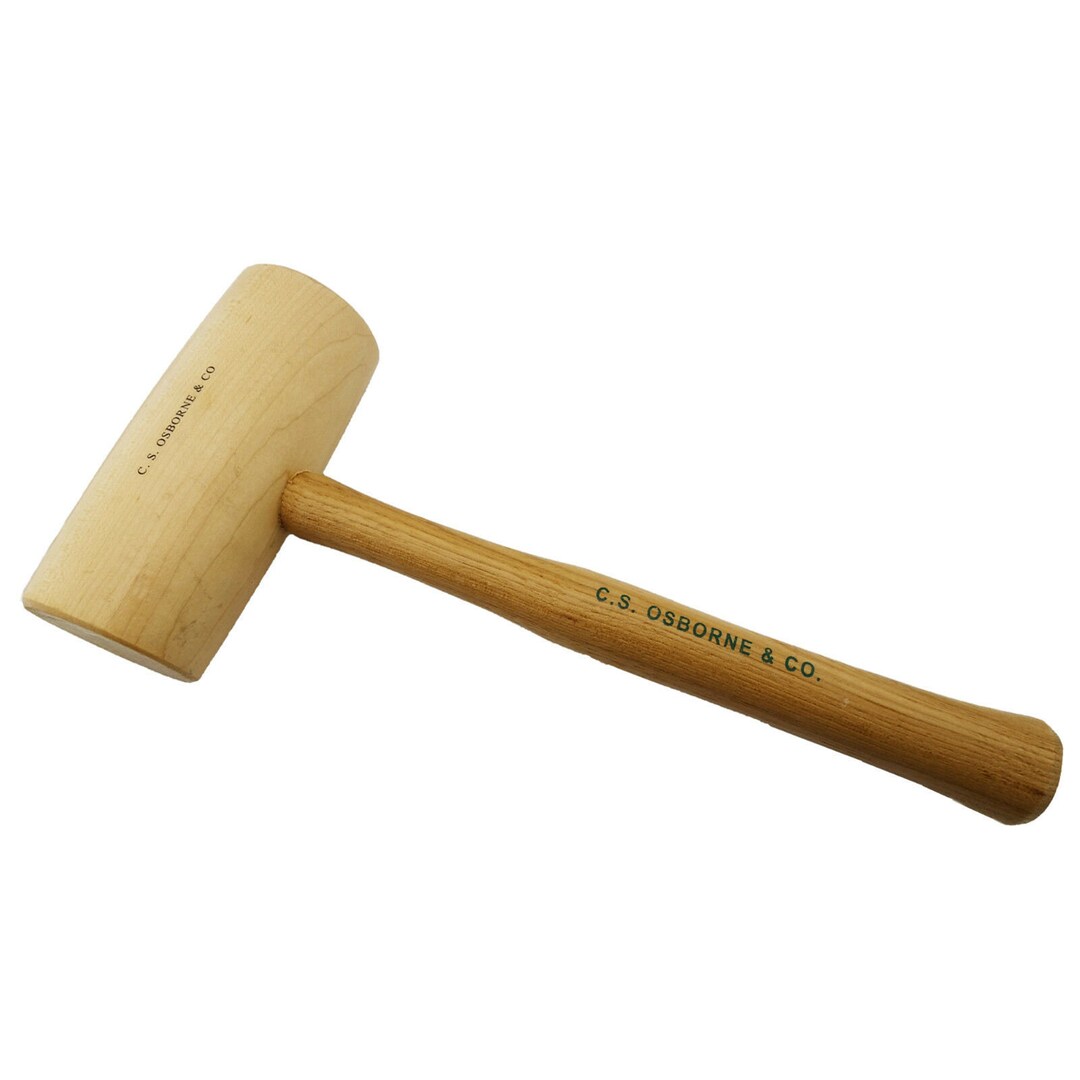 C.S. Osborne Barrel Shaped Hickory Mallet #89.5 Size 4 (1-3/4" Diameter ...