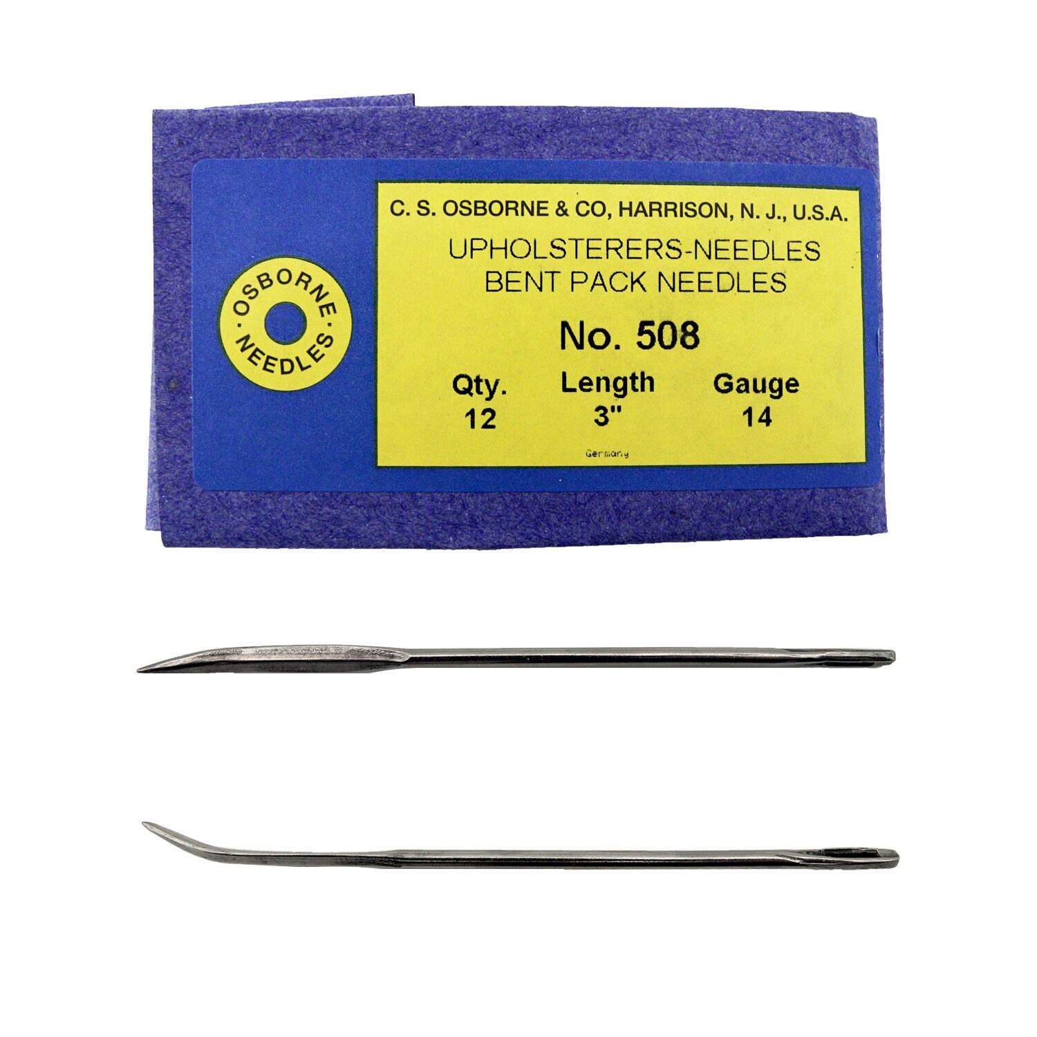 C.S. Osborne Pack Of 12 Bent Pack Needles 508, Size 3 Upholsterers Needle - Etsy.de