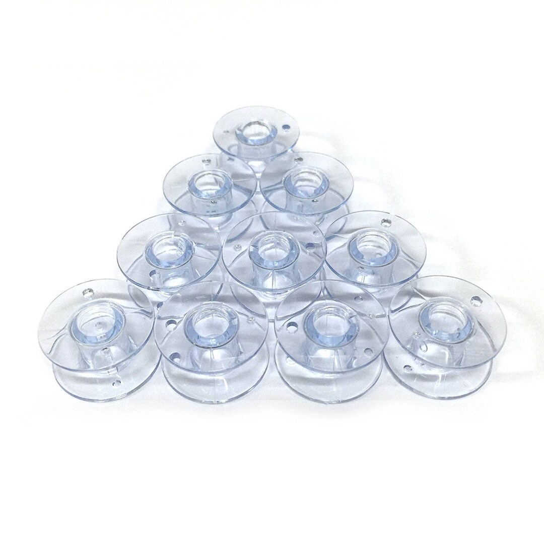 10 Singer Transparent Class 15J Plastic Bobbins #085128 - Etsy