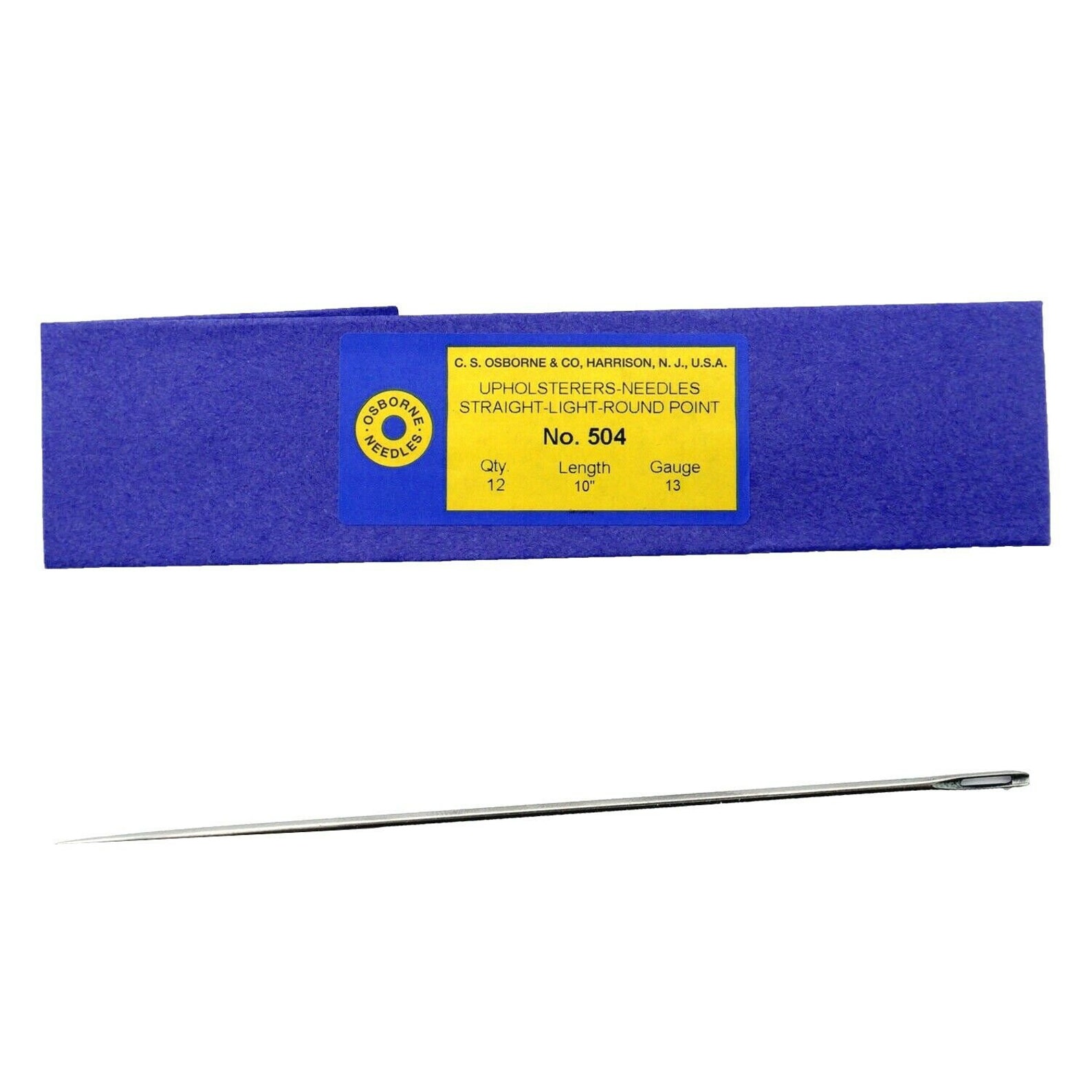 C.S. Osborne 12 Pk. Straight Single Round Point Needle 504 - Etsy