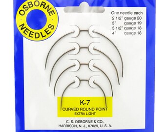 C.S. Osborne Curved Round Point Needle Pack K-3 Made in | Etsy