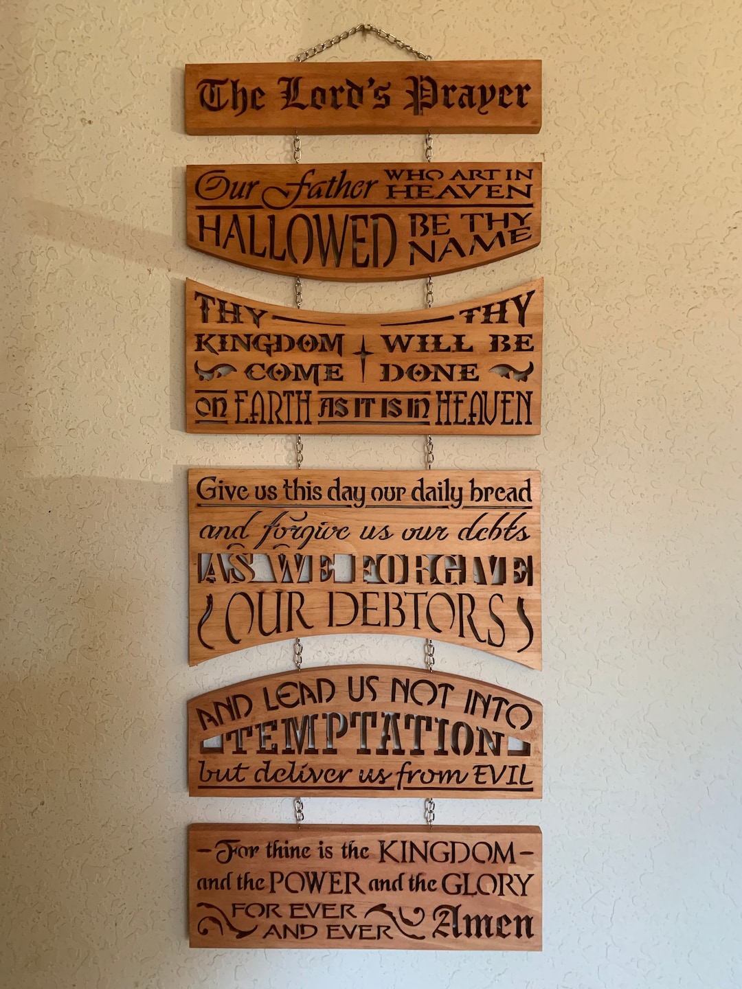 The Lords Prayer (KJV) Scroll Saw Word Art - Etsy