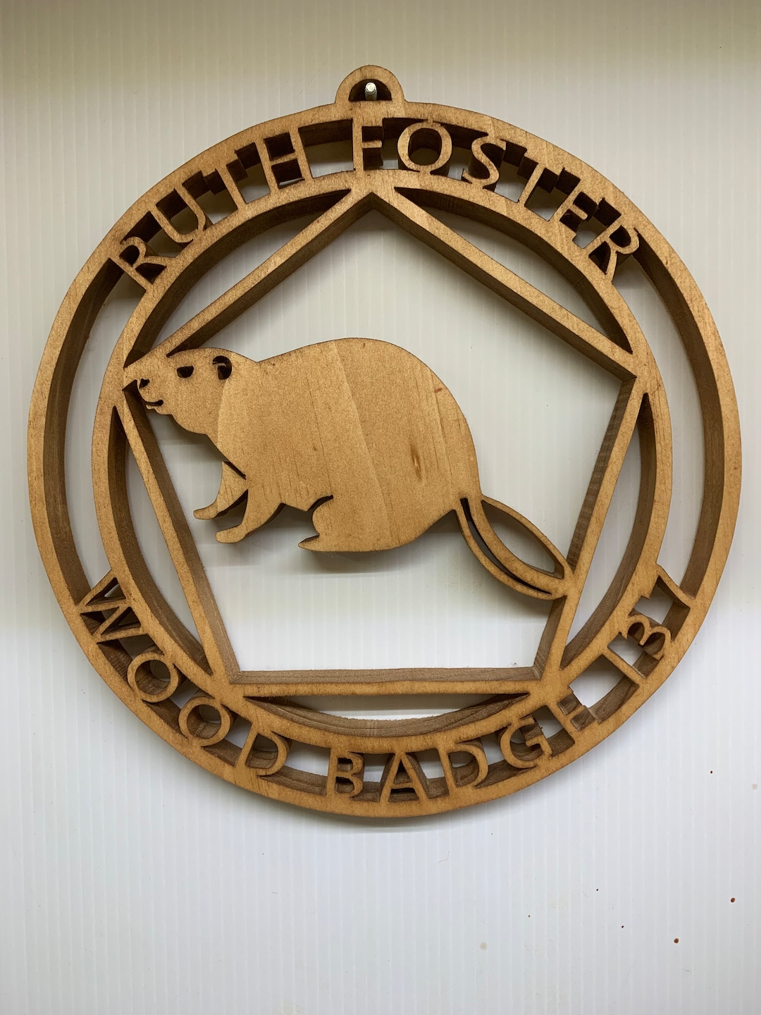 Beaver Wood Badge - Etsy