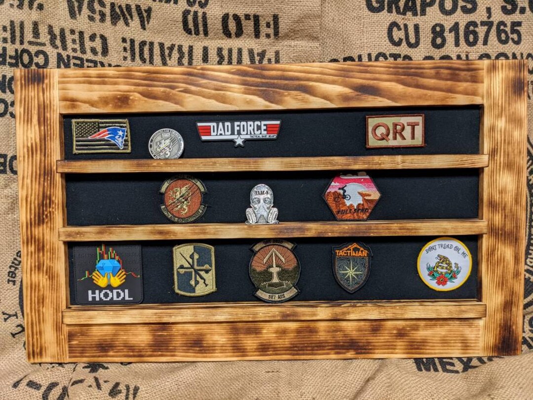 Patch and Challenge Coin Display Board - Etsy