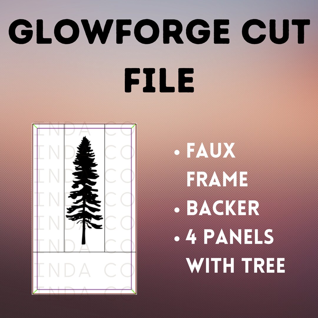 Tree Sign SVG - Glowforge Cut File - 3 Layer - Backer, Panels and Frame ...