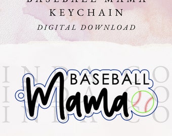 Baseball Keychain Backpack Tag SVG Digital Download Laser File Sports ...