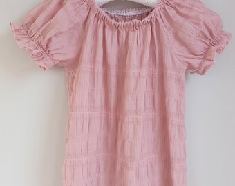 Peasant Top Pink Girls Blouse in Peasant Top Style for - Etsy