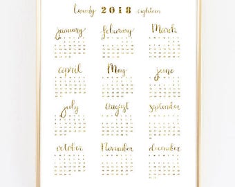 Girly calendar | Etsy