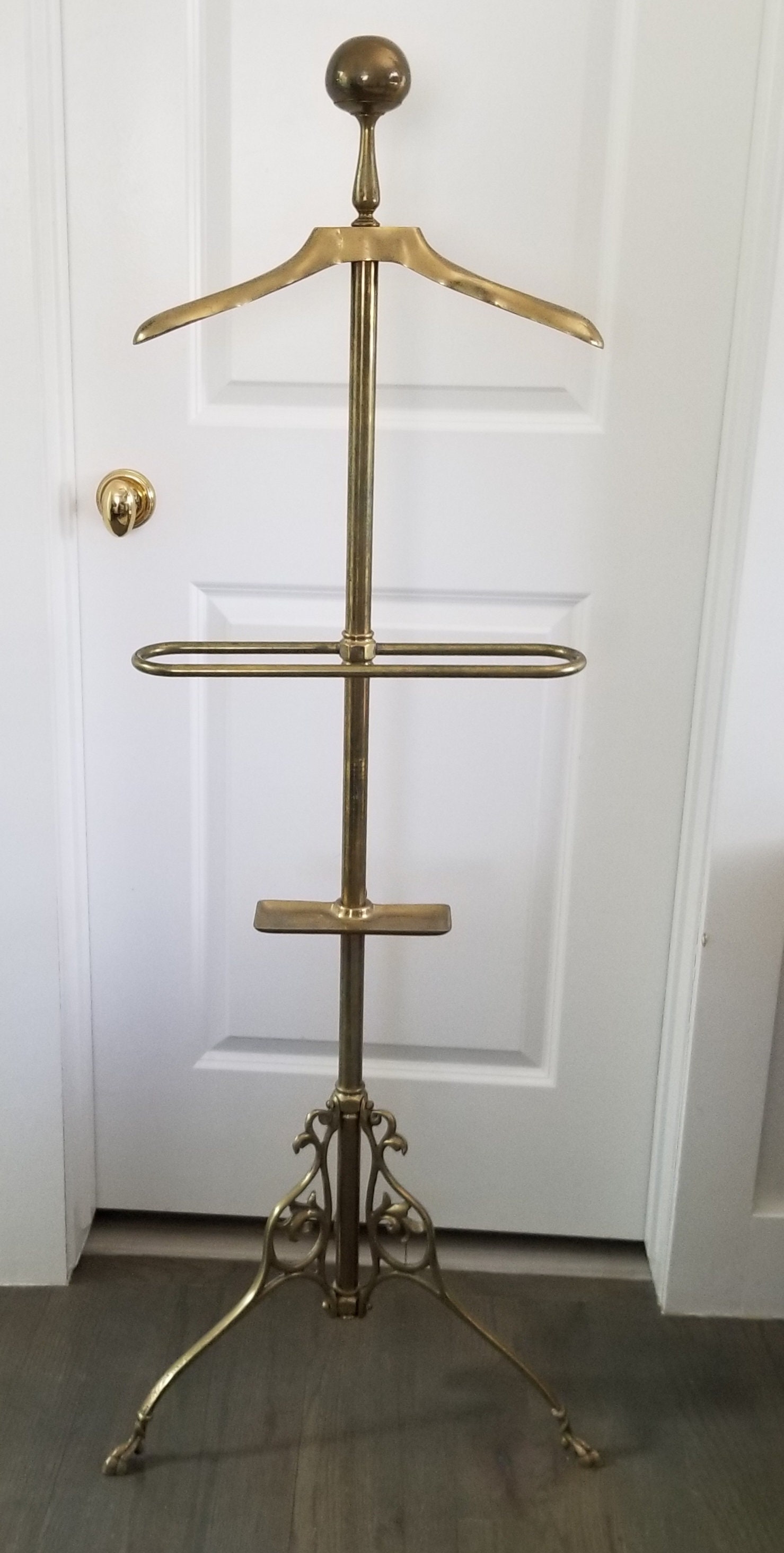 Vintage Mid Century Gentleman's Brass Valet / Butler Stand - Etsy